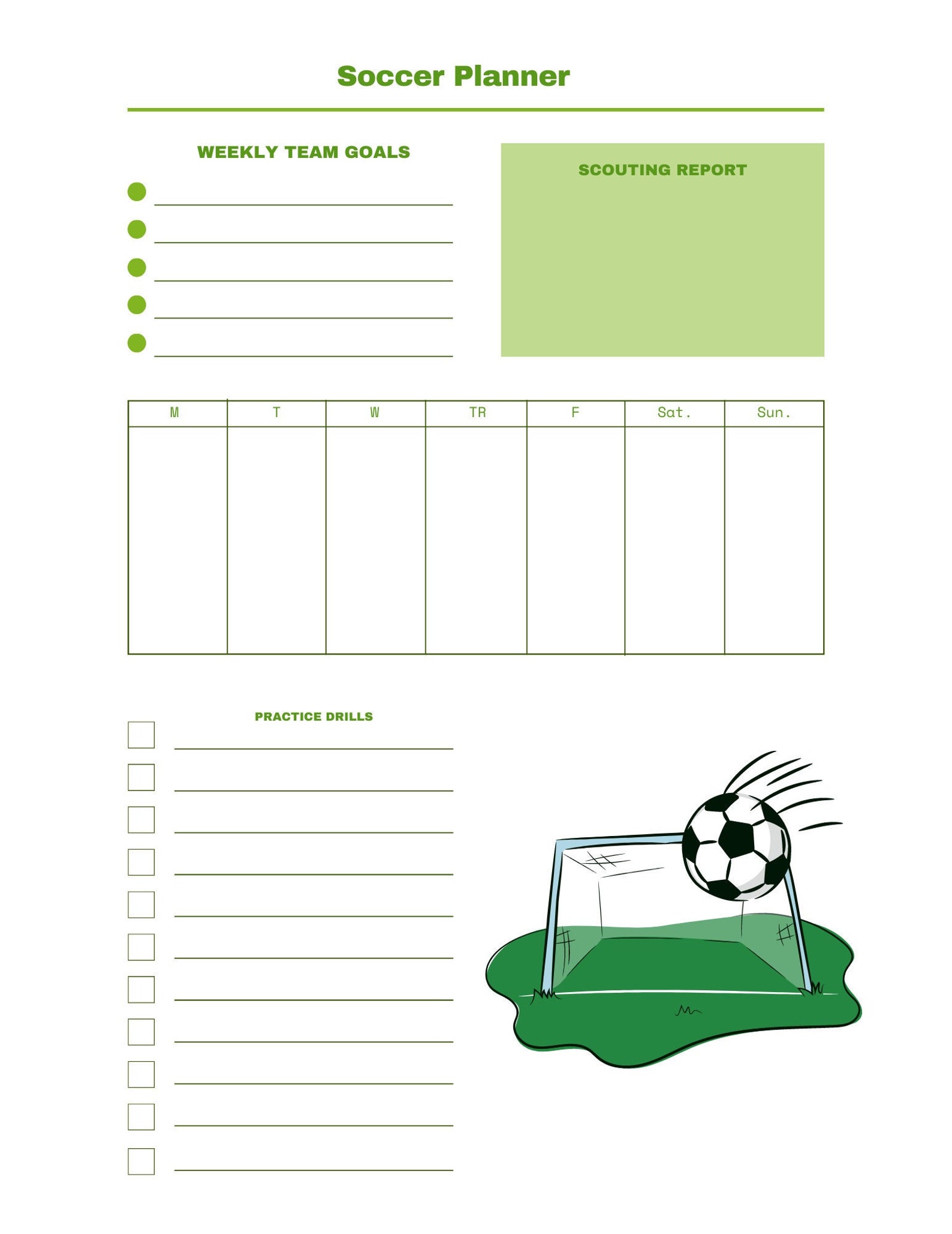 Soccer Practice Planner - Etsy