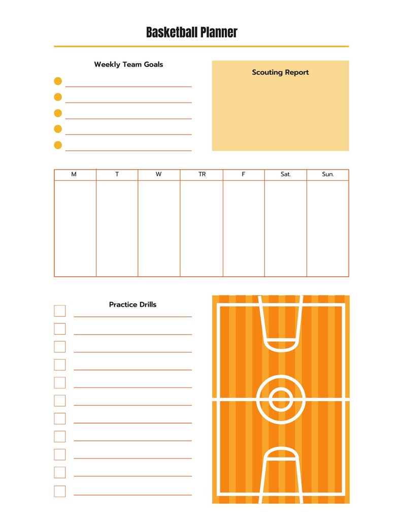Basketball Practice Planner - Etsy