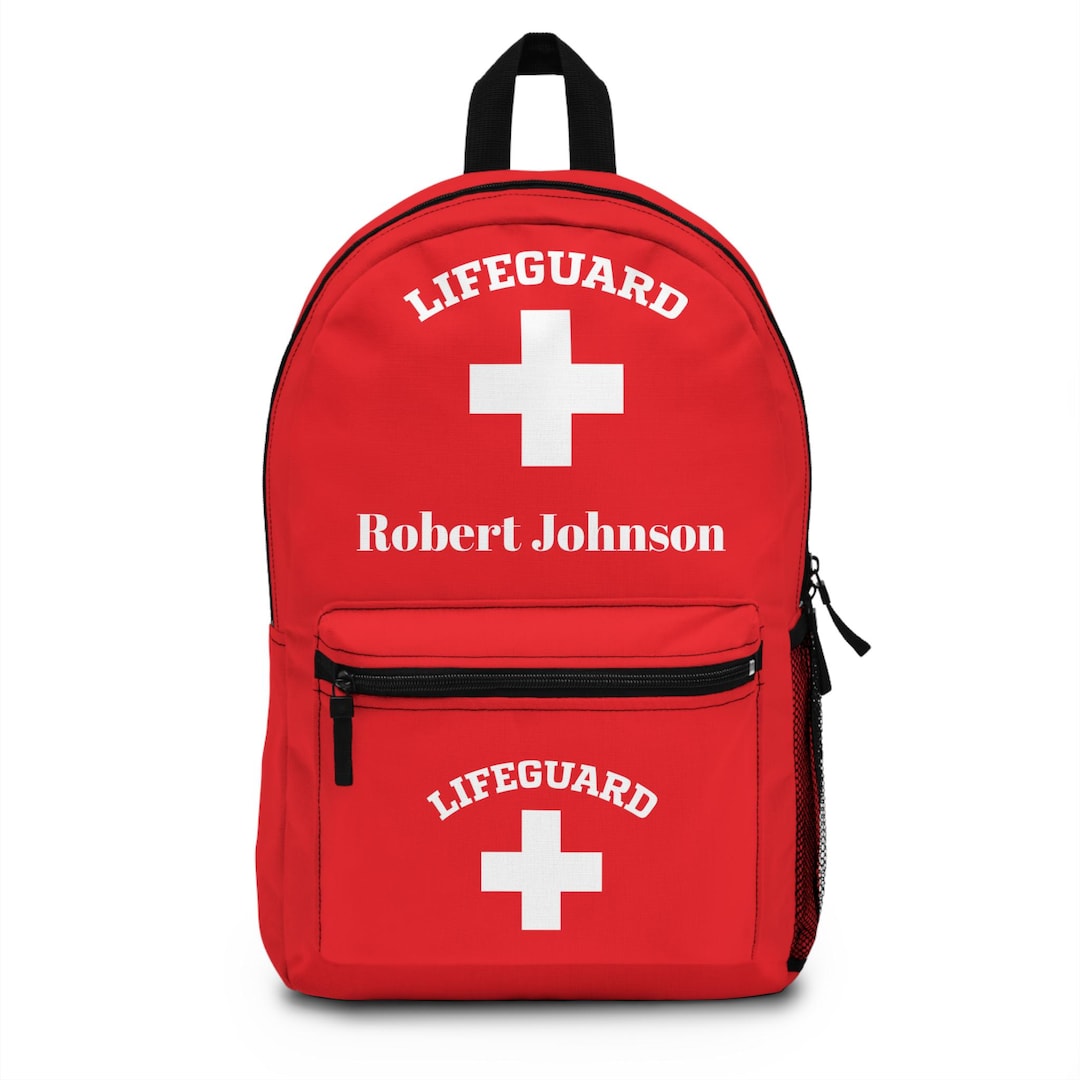 Personalized Lifeguard Backpack, Custom Name School Bag, Summer Camp ...