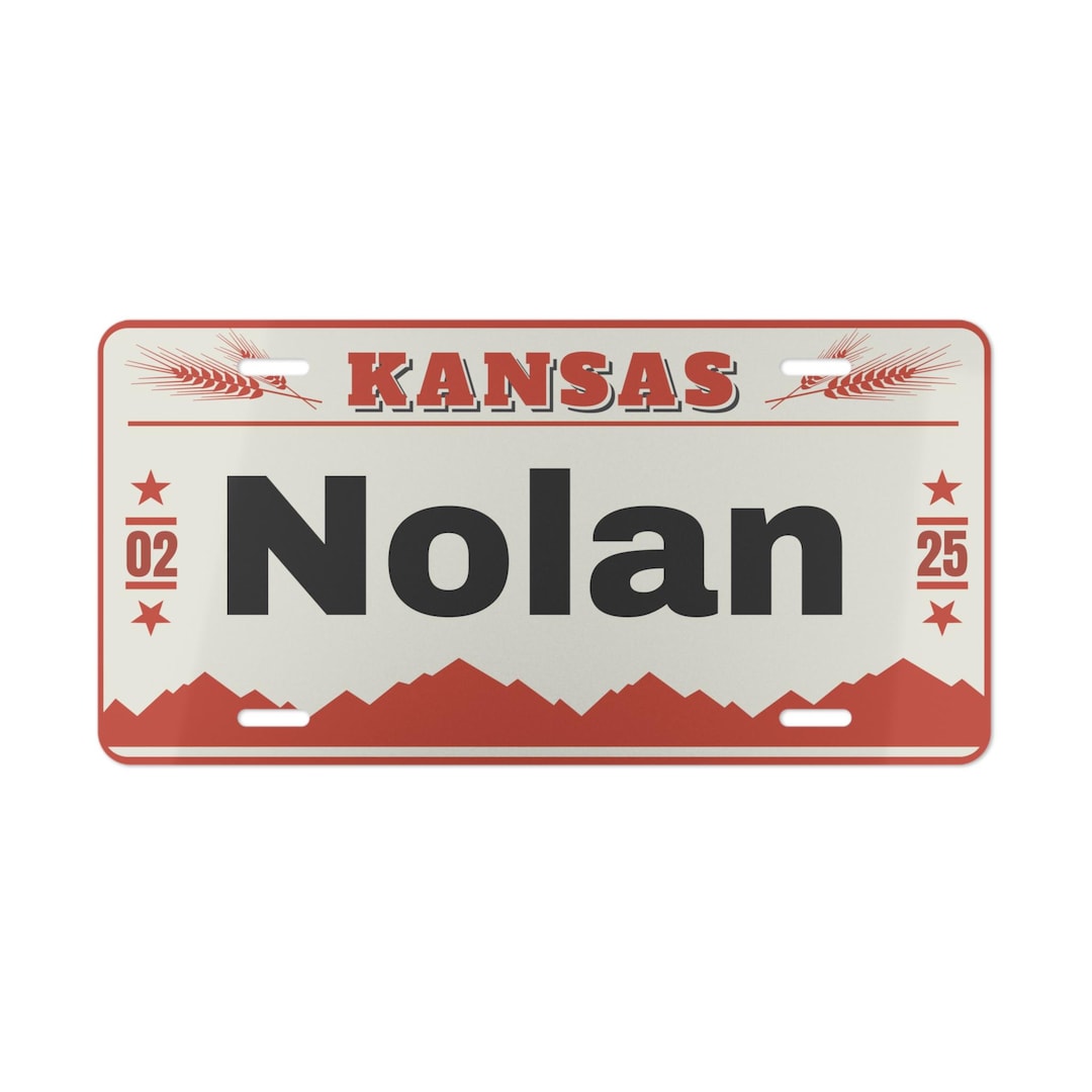 Personalized Vanity Plate Kansas , Custom Name License Plate, Fun Home ...
