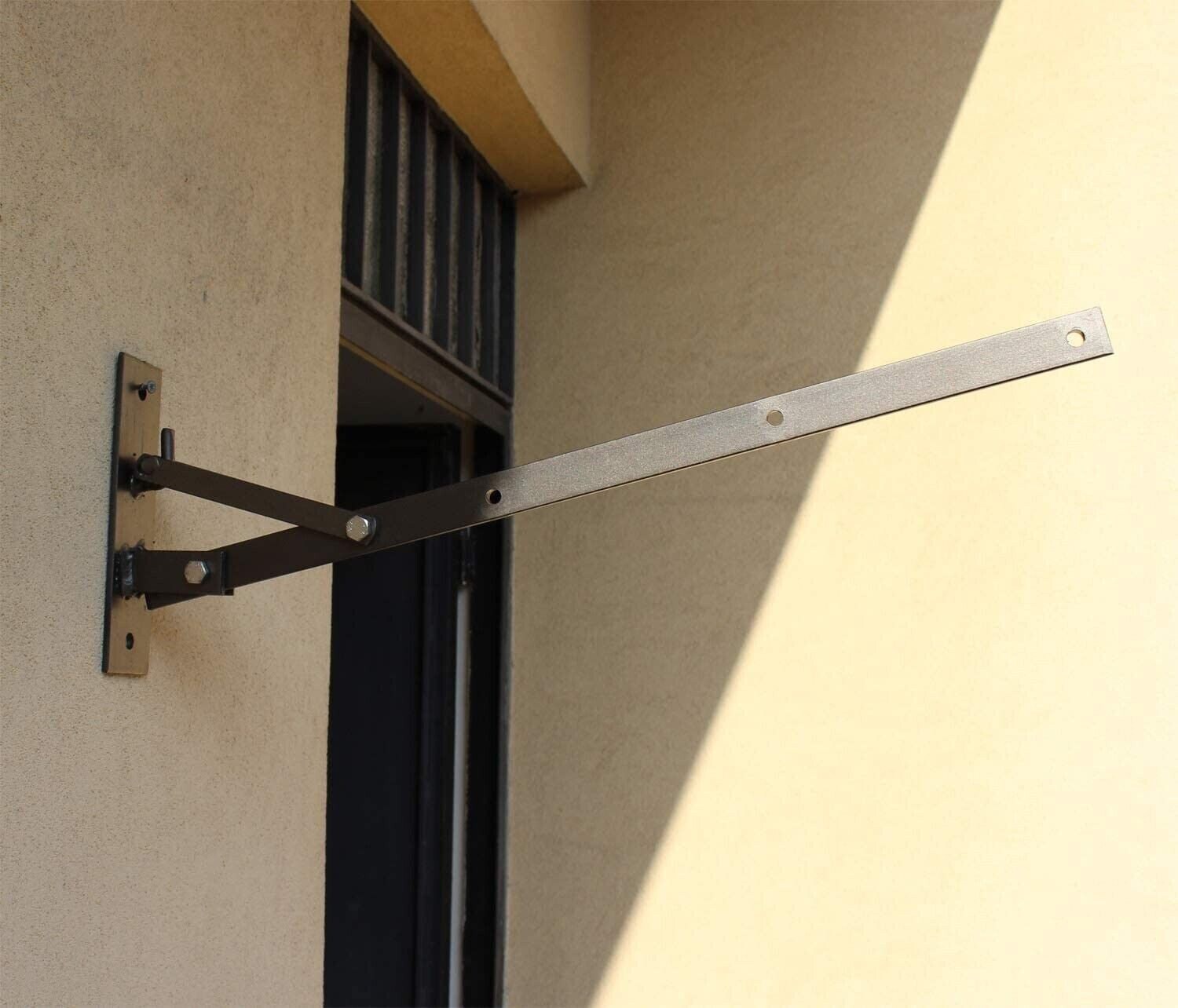 Folding Iron Wall Clothesline Brackets, Pair 20 Meters of Wire, 3 ...