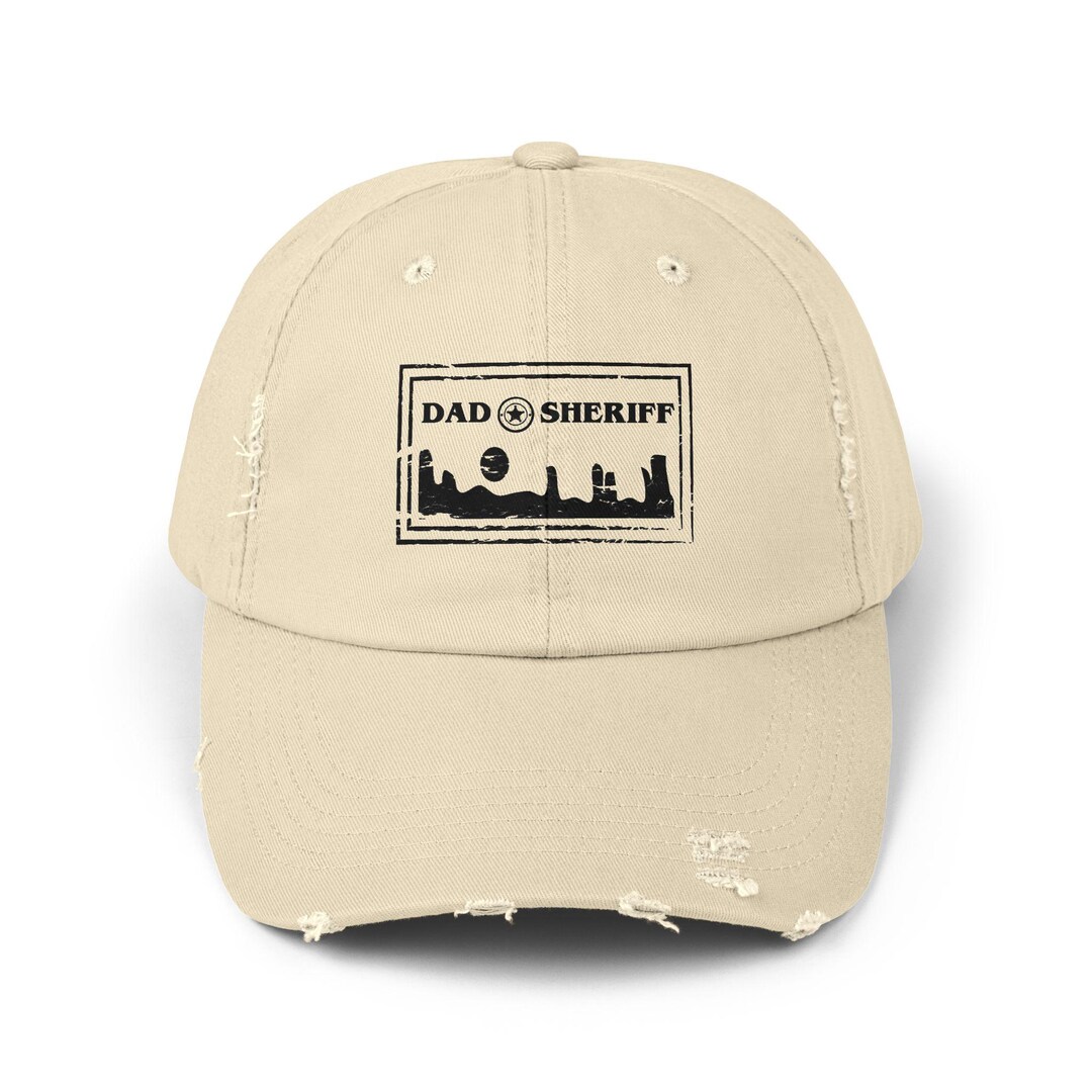 Dad Sheriff Distressed Cap, Cool Dad Hat, Father's Day Gift, Unisex ...