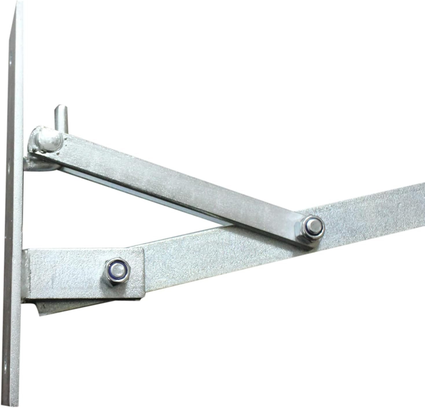 Galvanized Wall Clothesline Brackets Folding Iron Pair 20 Meters of ...