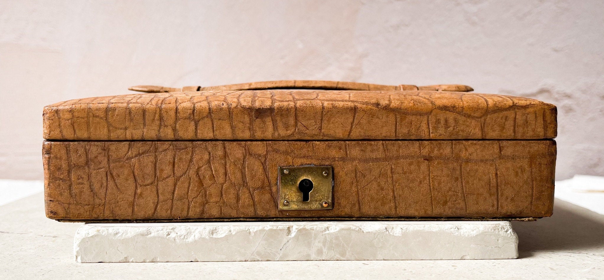 Vintage Edwardian Leather Jewellery Box - Etsy