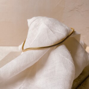 Gold Mesh Chain Choker Necklace - Etsy