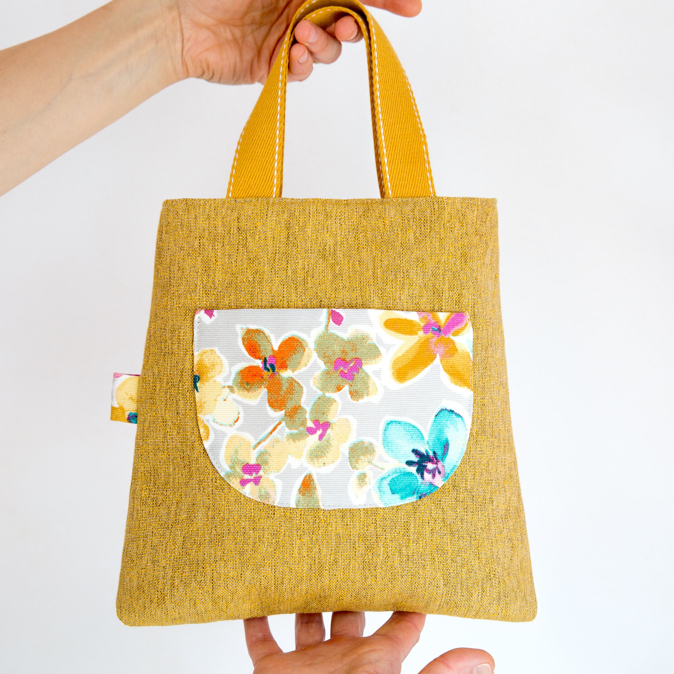 Mini Tote Bag poppy Sewing Pattern in English - Etsy