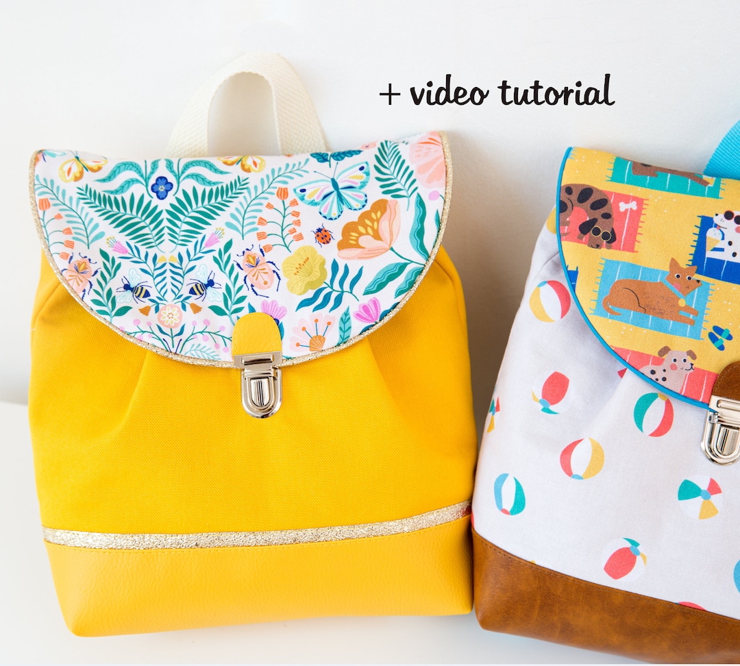 Misha Kids Backpack PDF Sewing Pattern in English With Video Tutorial ...