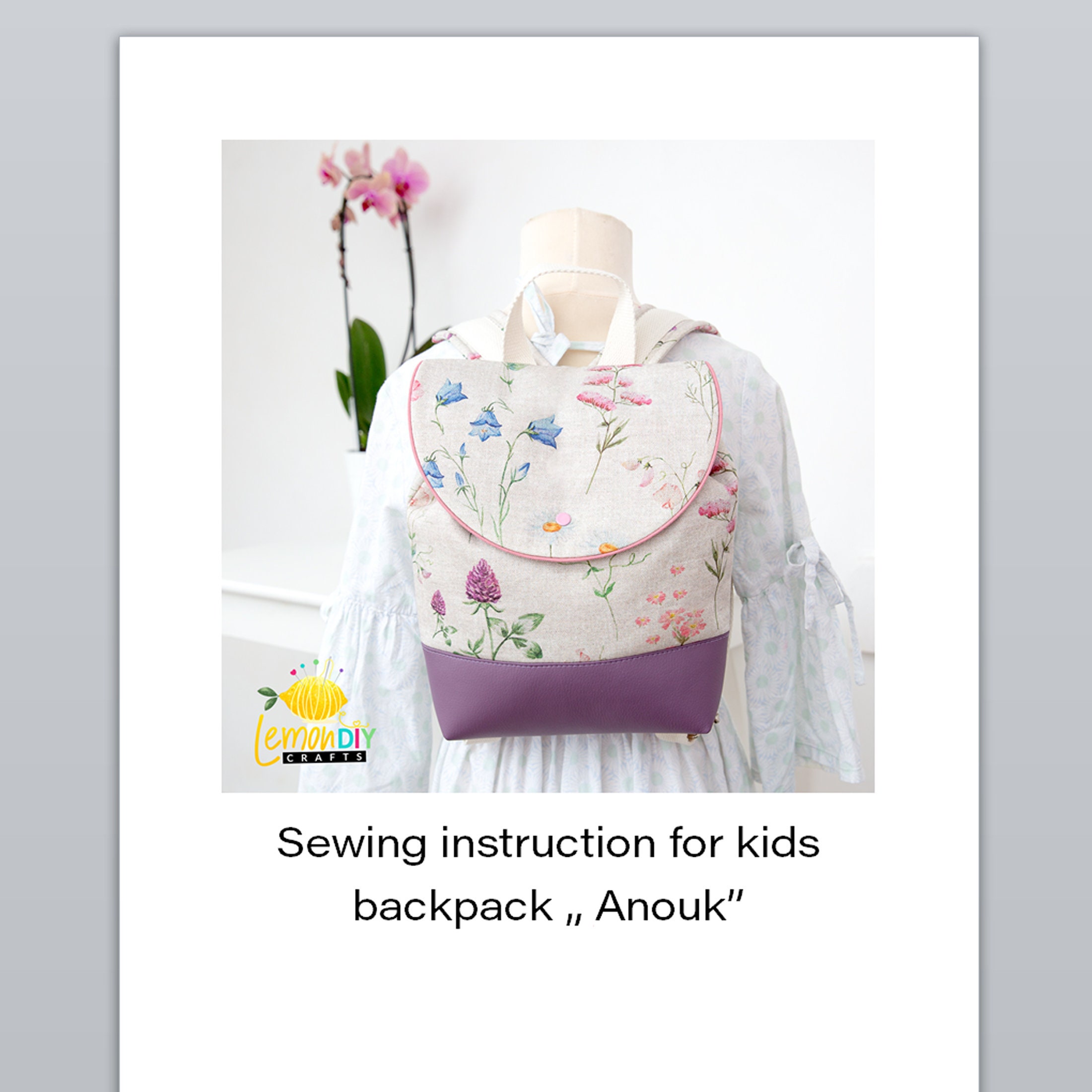 Anouk Kids Backpack PDF Sewing Pattern in English - Etsy
