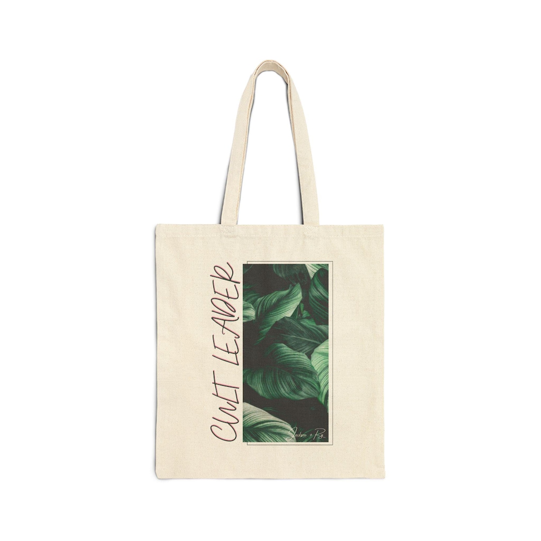 Tropical Cult Leader Canvas Tote Bag - Unique Cultist Chic, Statement ...