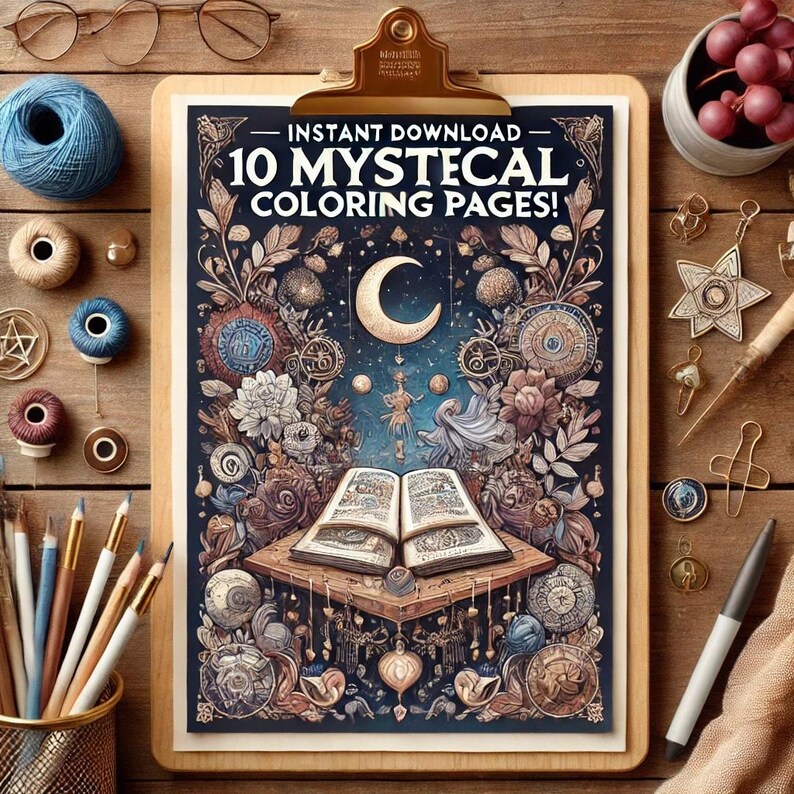 Mystical Coloring 10 Pages Instant Download - Etsy