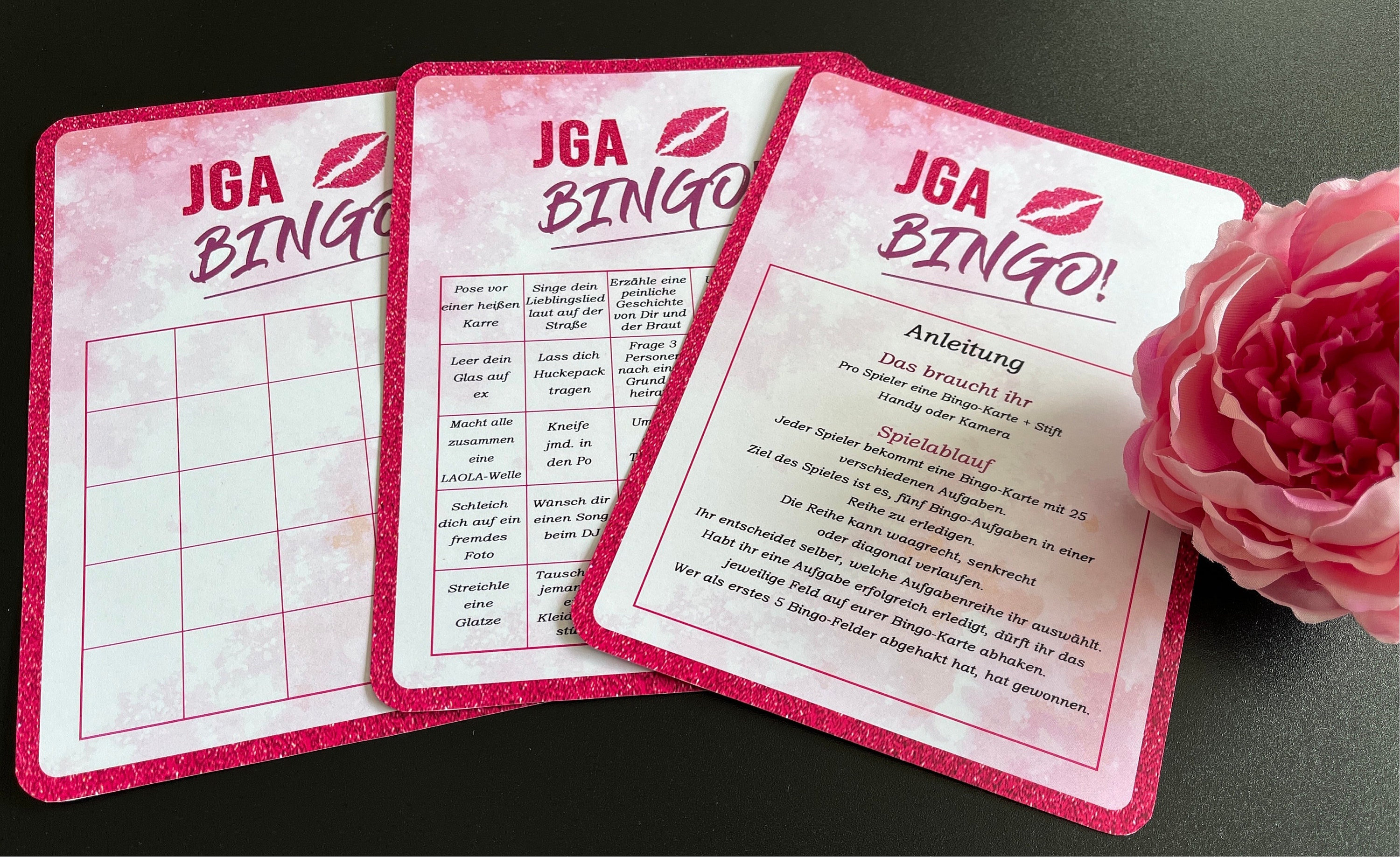 JGA Bingo 25 Aufgaben + Blanko + Anleitung als PDF zum Ausdrucken / DIY ...