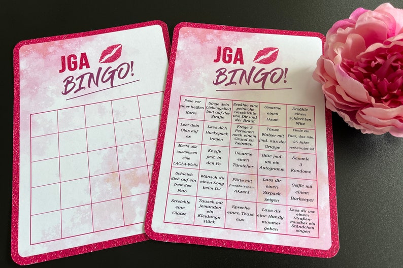 JGA Bingo 25 Tasks Blank Instructions as PDF for Printing / DIY / Hen ...