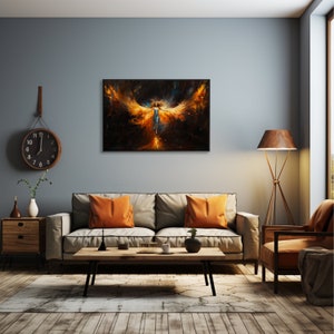 Fiery Soul of a Woman Canvas Art Woman on Fire Art Powerful Female Art ...