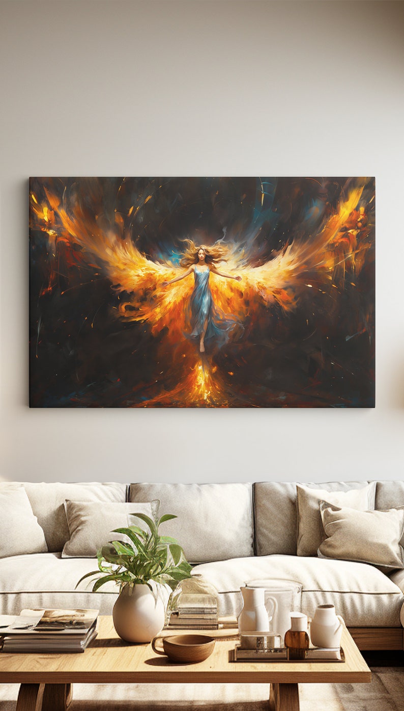 Fiery Soul of a Woman Canvas Art Woman on Fire Art Powerful Female Art ...