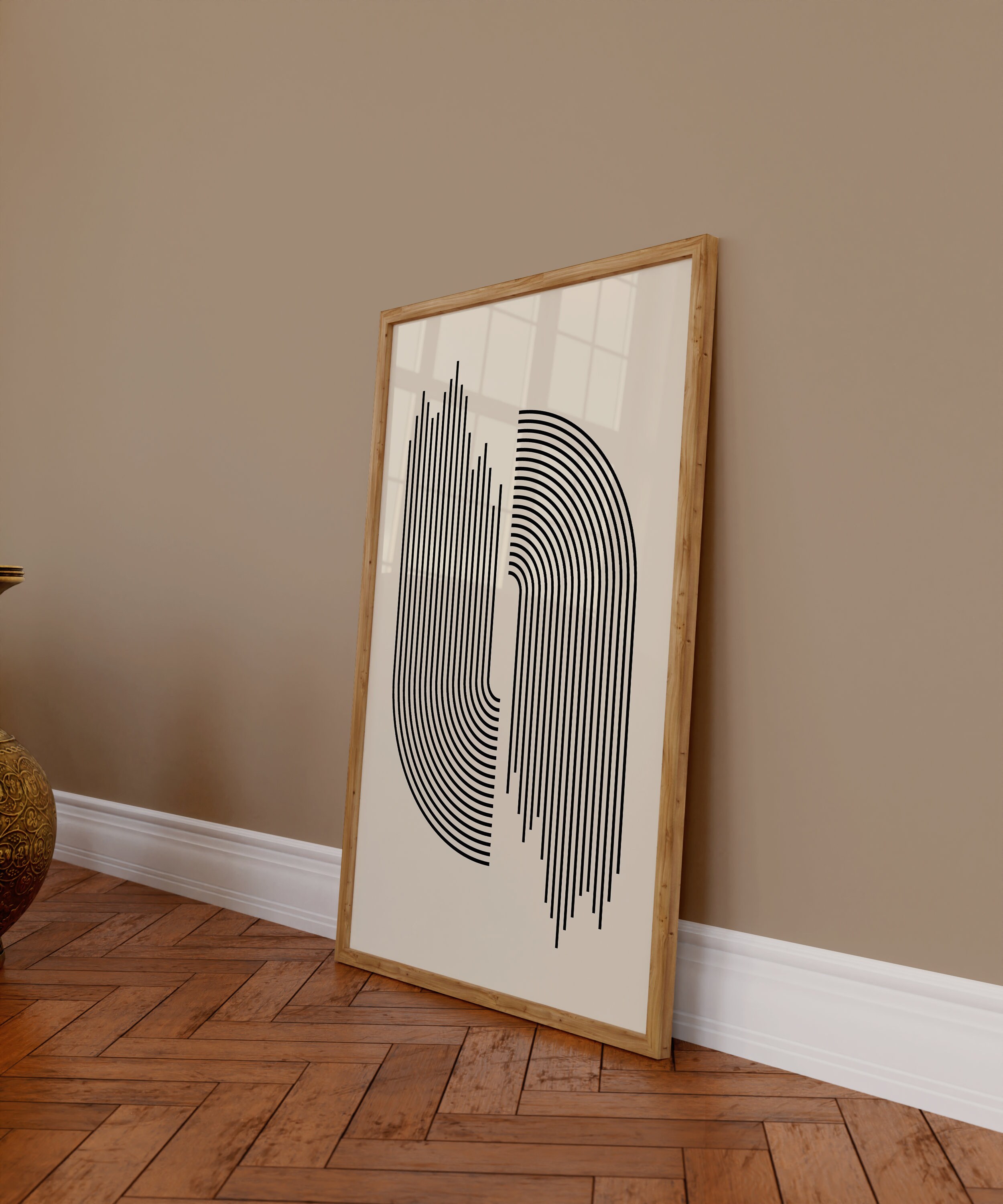 Minimalistische Japandi Wand Kunst Druck, abstrakte Wandkunst, geometrisch druckbares Poster ...