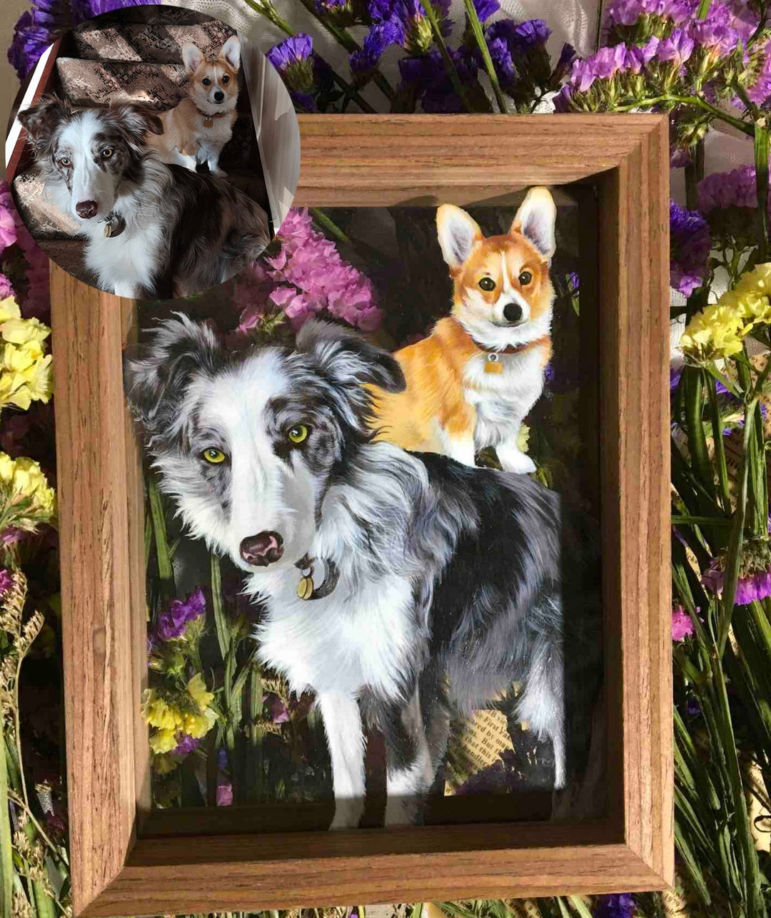 Custom Pet Painting Cat/dog Portrait Art ONE LAYER 3D Glass Painting - Etsy