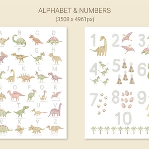 Watercolor Dinosaurs Clipart, Nursery Decor for Boys and Girls ...
