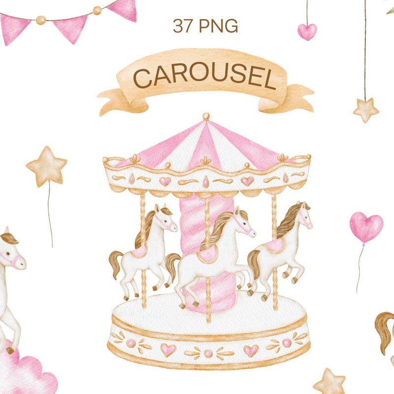 Pink Carousel - Etsy
