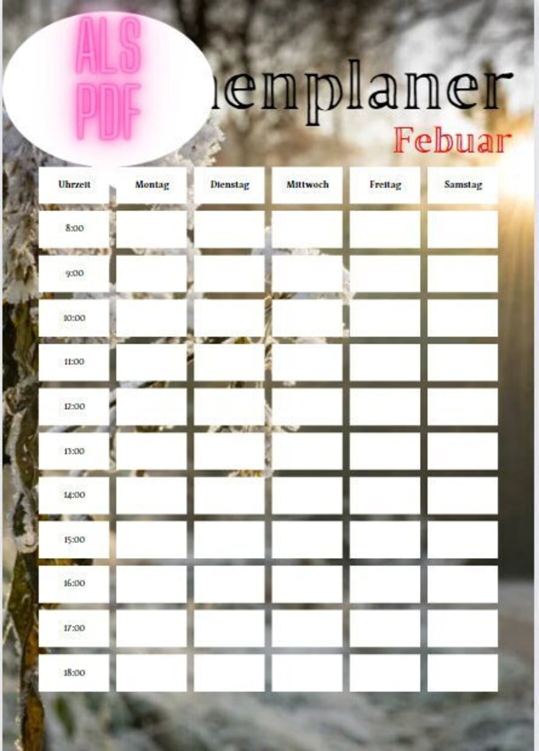Weekly Planner for the Whole Year - Etsy