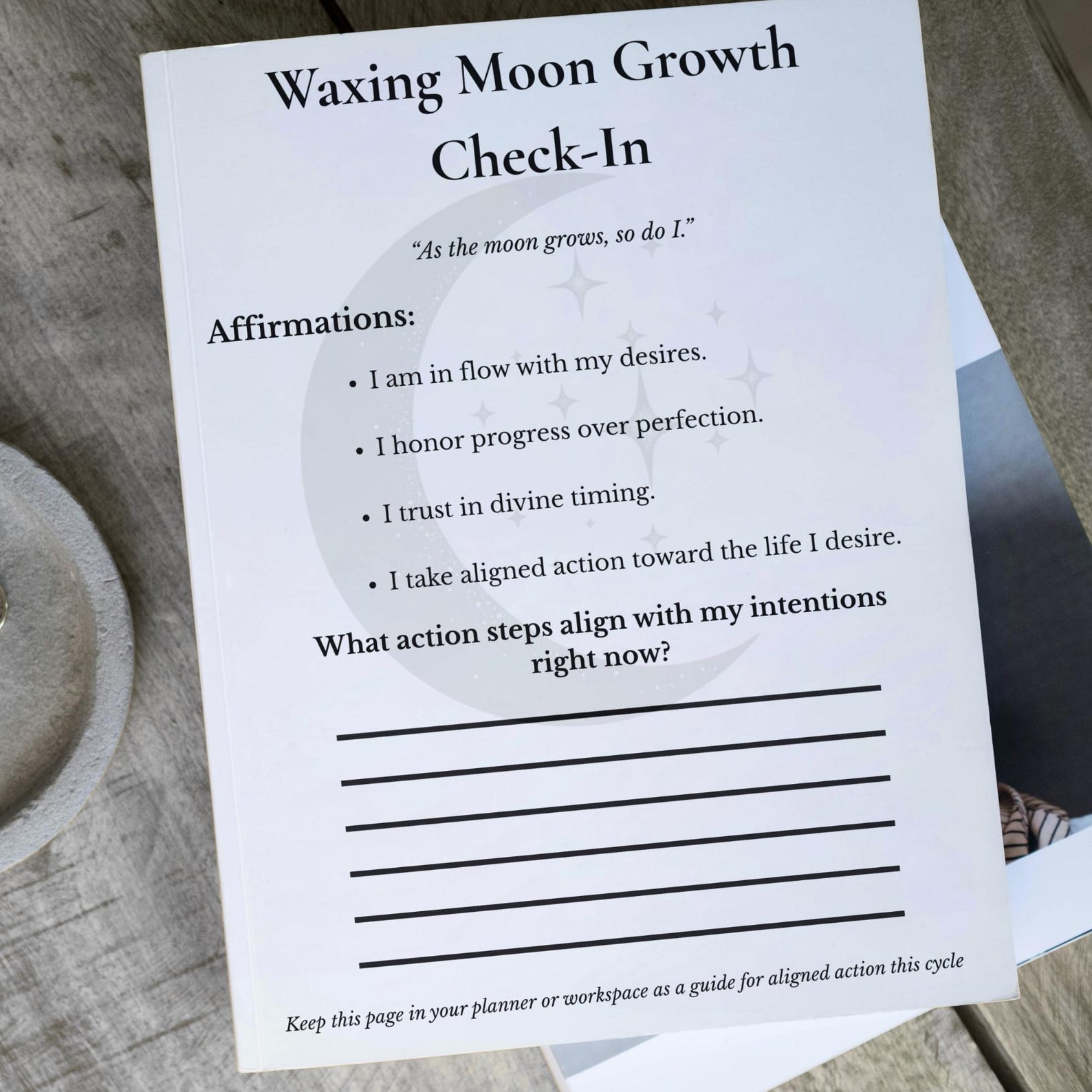 Moon Ritual Kit: Printable Spiritual Journal Pages (digital Download, 5 ...