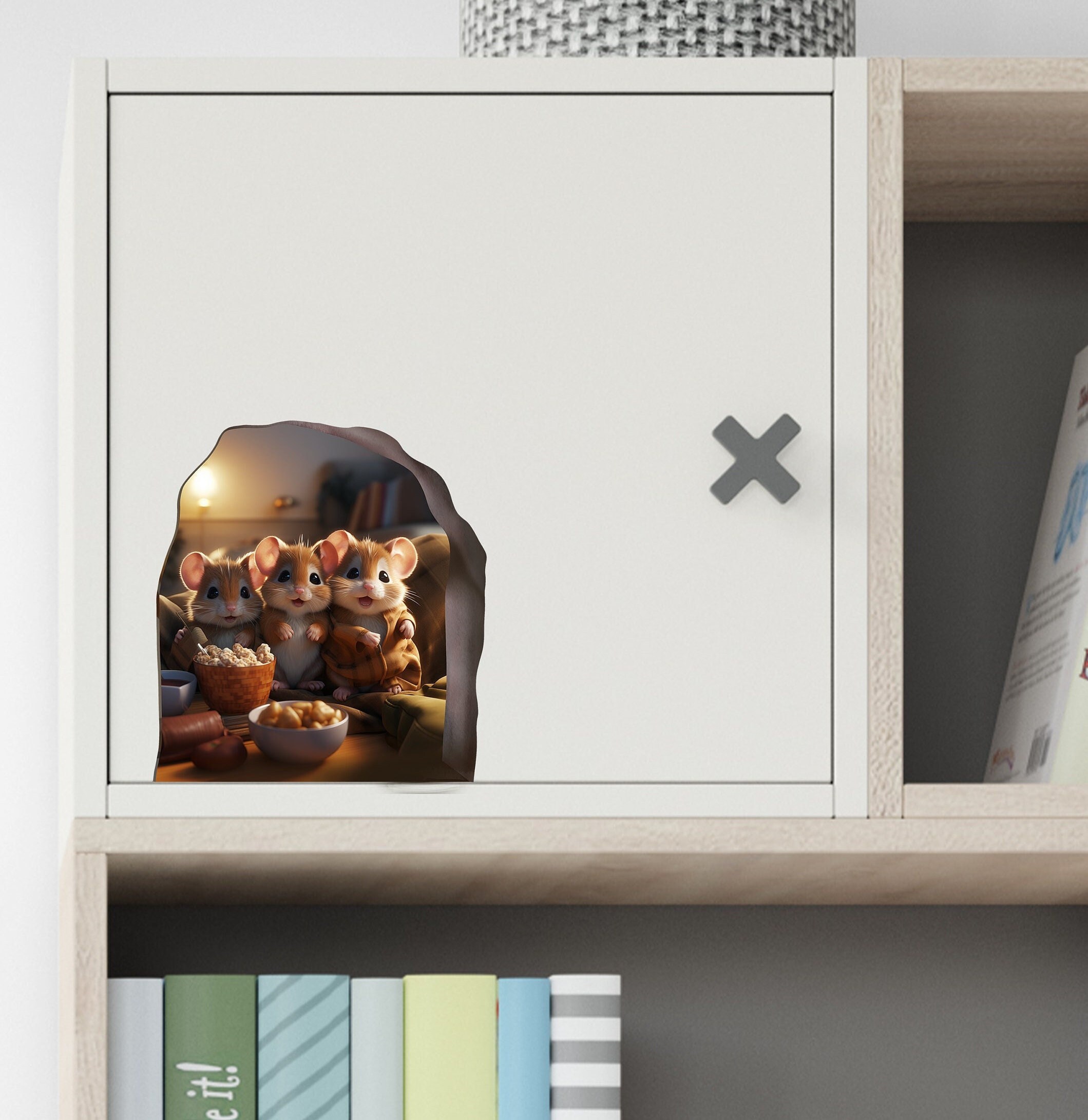 Mouse Sticker for Wall, 3d Mouse Wall Sticker, Mouse Family in Their ...