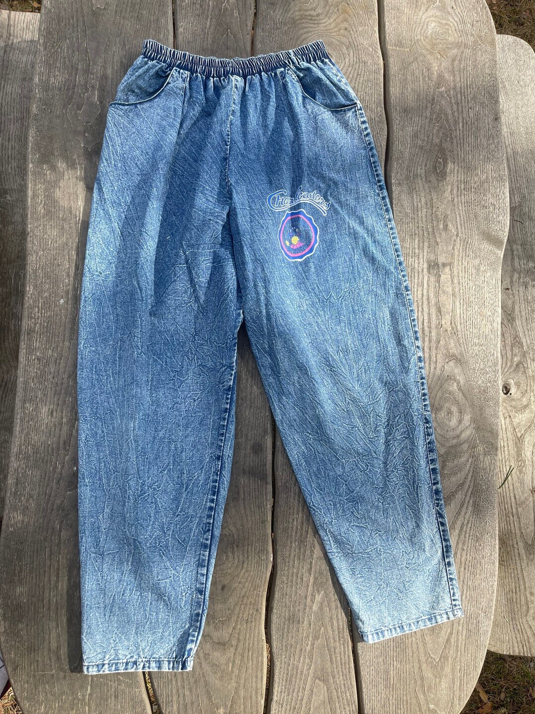 Vintage Blue Buggy Jeans, 1990s High Waisted Size L-XL - Etsy