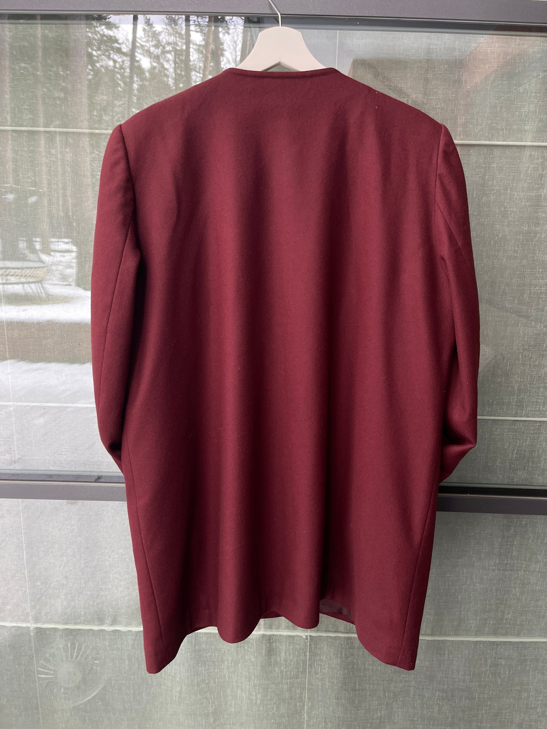 Wool Burgundy Bordeaux Coat With Buttons Oversize 90s Size - Etsy Canada