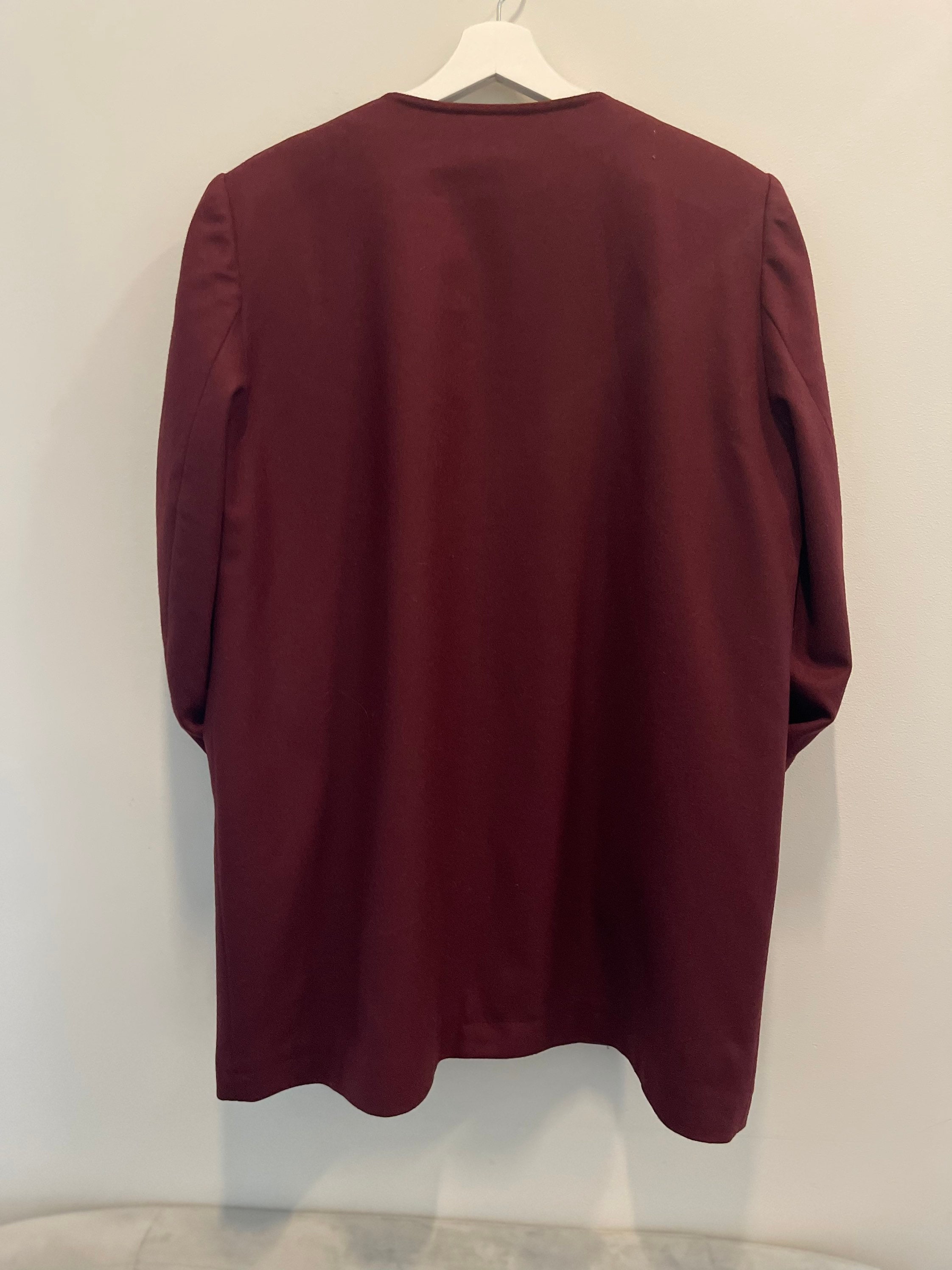 Wool Burgundy Bordeaux Coat With Buttons Oversize 90s Size - Etsy Canada