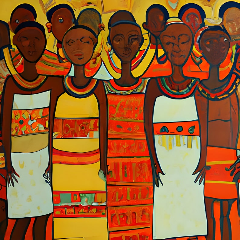 Poster African Style / Art Image/painting as Digital Download 8K ...