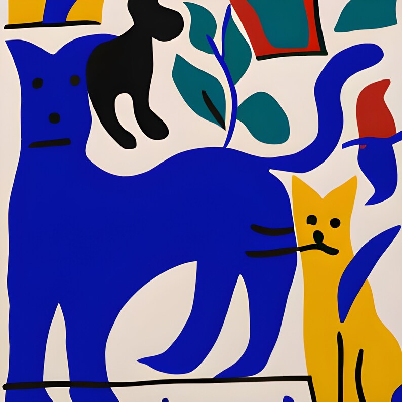 Poster Animals Henri Matisse Style Image/painting as Digital Download ...