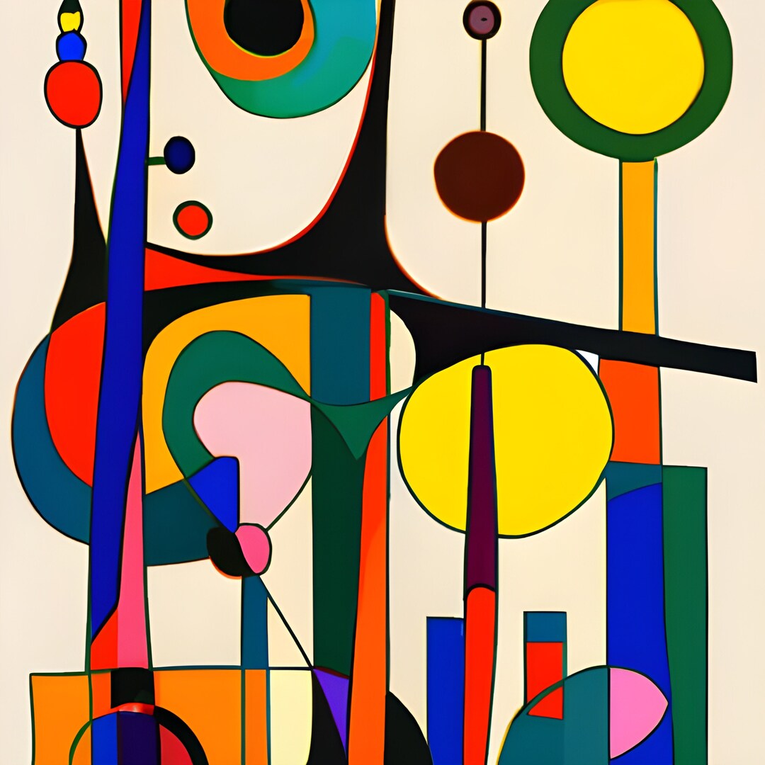 Poster Abstract Art Wassily Kandinsky Style Image/painting as Digital ...