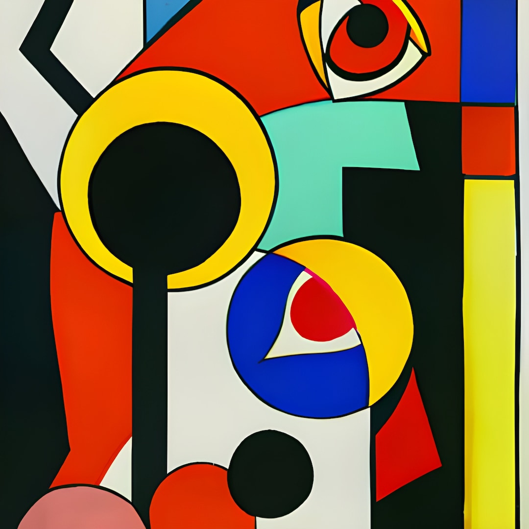 Poster Abstract Art Wassily Kandinsky Style Image/painting as Digital ...