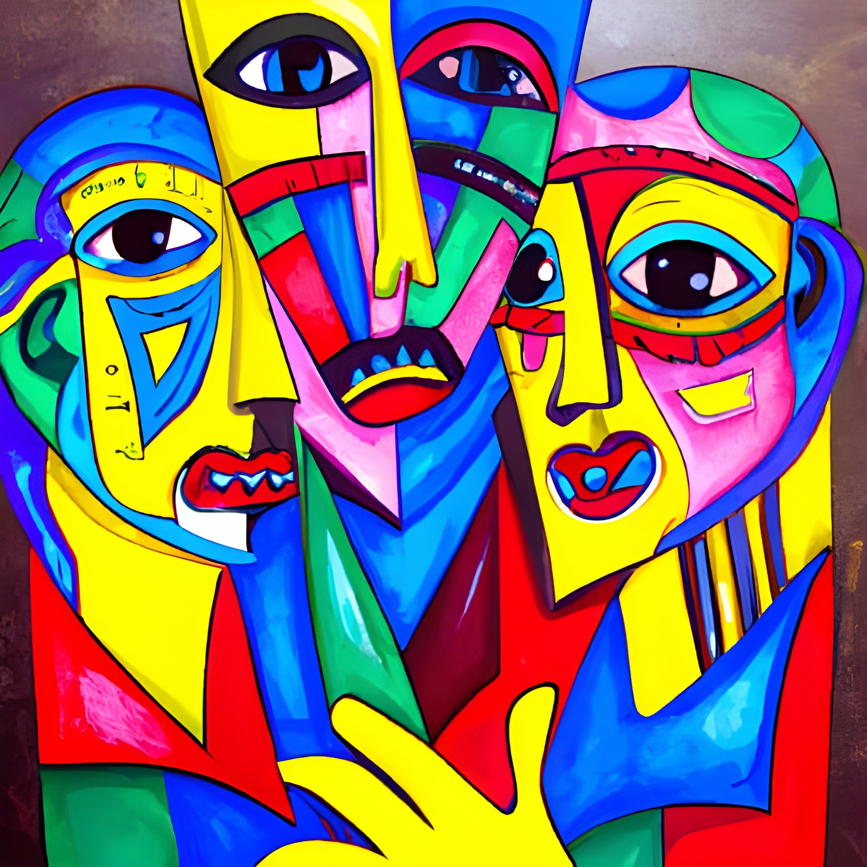 Cubism Art Faces