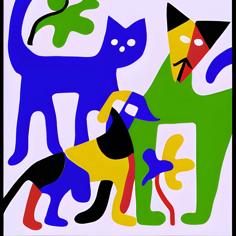 Poster Animals Henri Matisse Style Image/painting as Digital Download ...