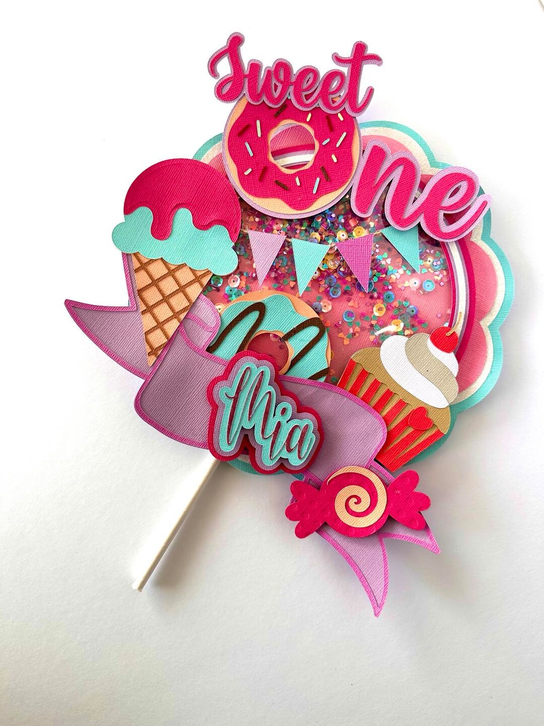 Shaker Cake Topper Candyland Cake Topper Candyland Birthday Theme Decor ...