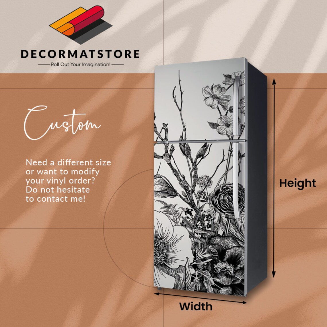 English Roses, Red Fridge Magnet, Freezer Art, Refrigerator Skin, Easy ...