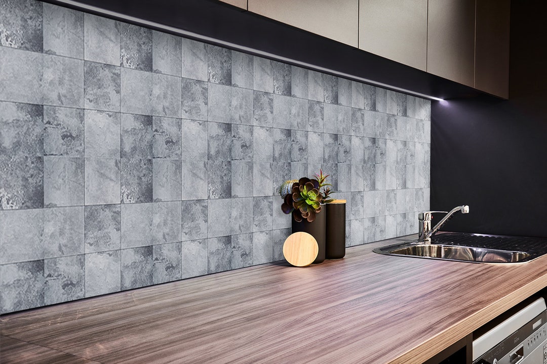 Stone Patchwork Self Adhesive Panel, Self Adhesive Splashback, Kitchen ...