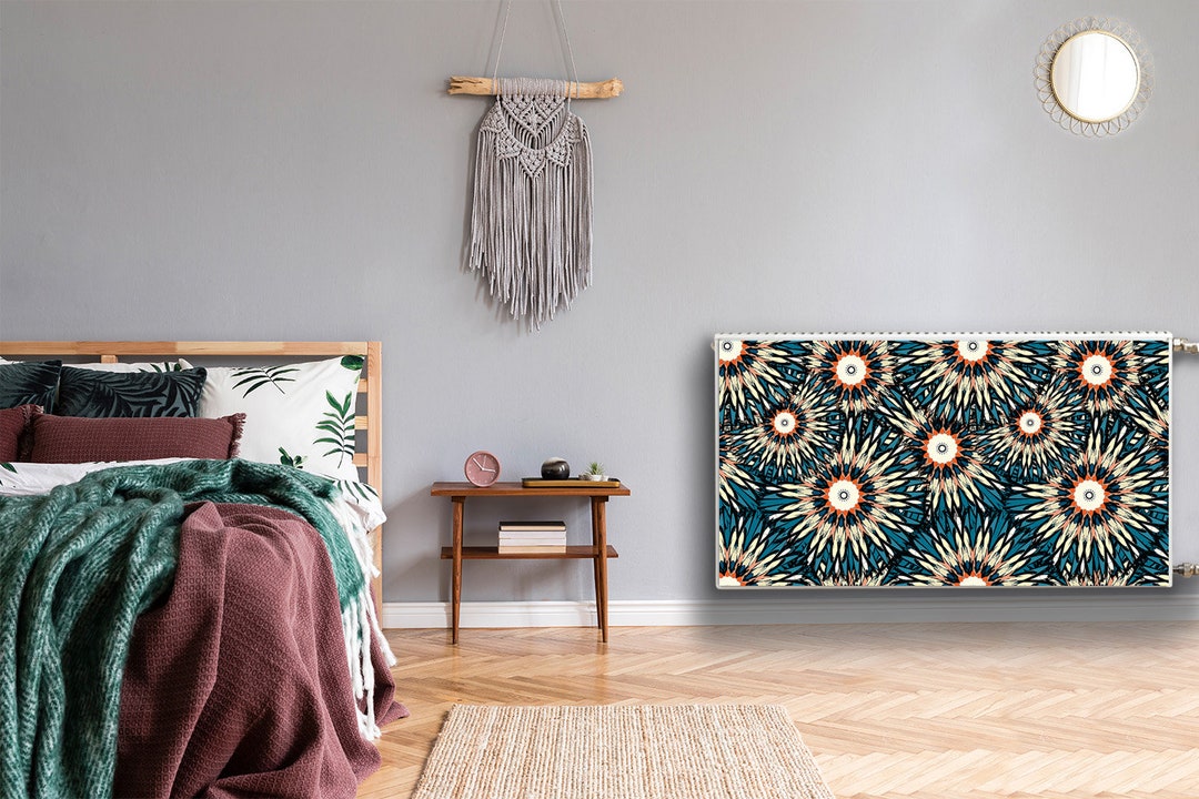 Beautiful Mandala Blue, Magnet Cover for Radiator, Magnet Radiator Mat ...