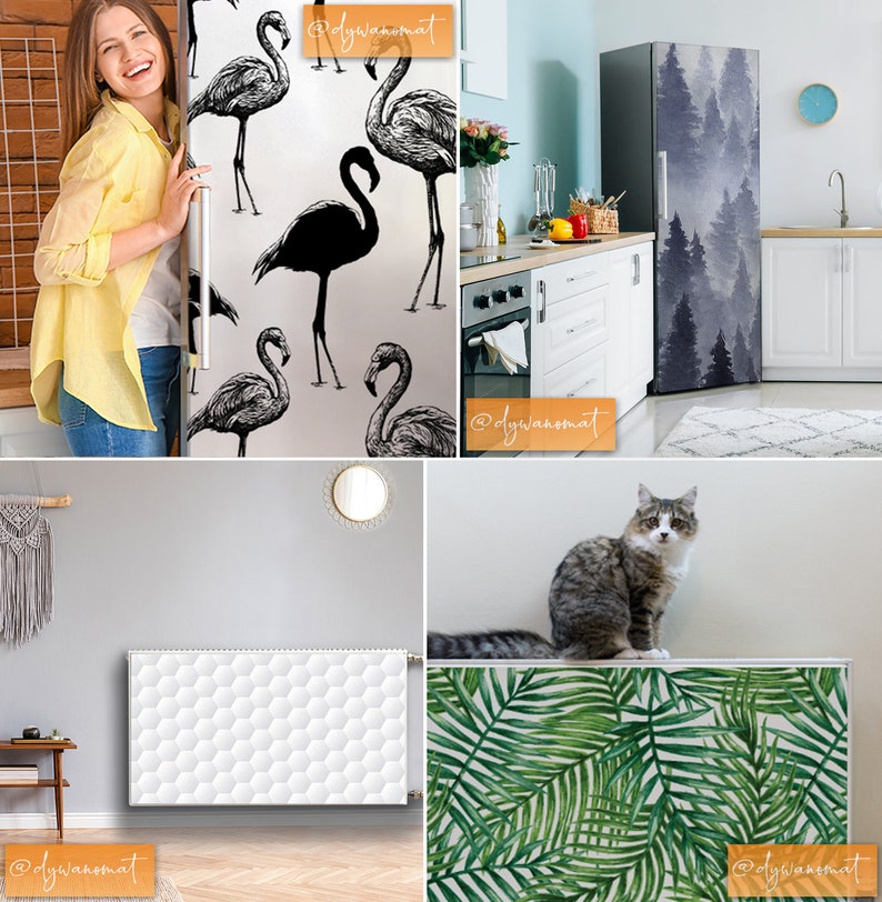 English Roses, Red Fridge Magnet, Freezer Art, Refrigerator Skin, Easy ...