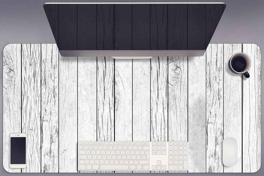 Boards White, White, Desk Pad, Vinyl Mat, Desk Mat, Gaming Mouse Pad - Etsy