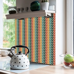 Retro Pattern, Vinyl Tiles, Wall Panel, Self Adhesive Tile, Kitchen ...