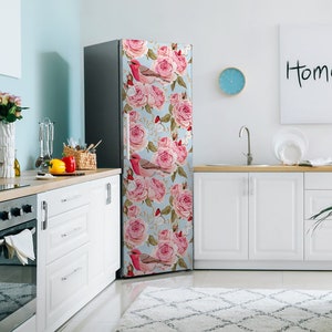 English Roses, Red Fridge Magnet, Freezer Art, Refrigerator Skin, Easy ...