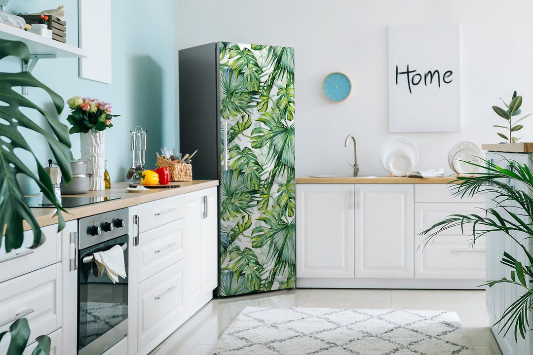 Dense Jungle, Green Fridge Magnet, Freezer Art, Refrigerator Skin, Easy ...