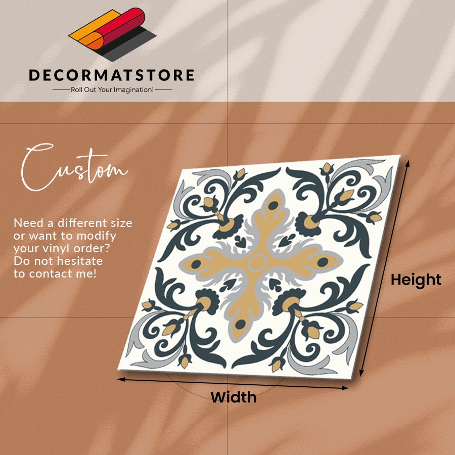 Retro Pattern, Vinyl Tiles, Wall Panel, Self Adhesive Tile, Kitchen ...