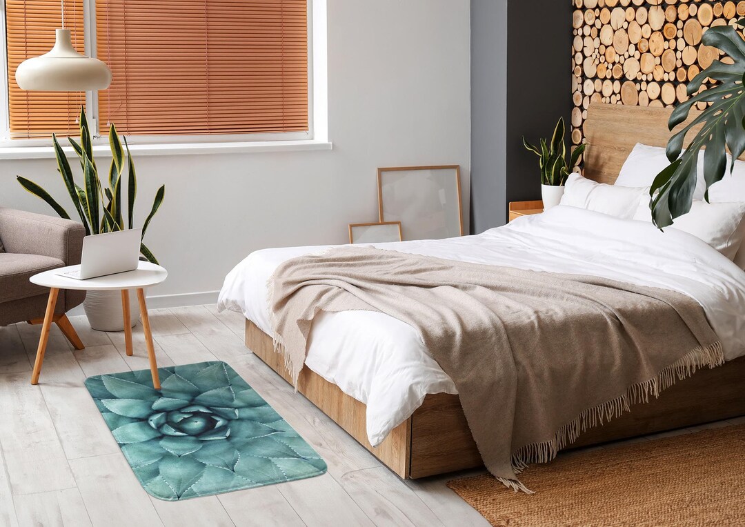 Succulent Plant From Above Soft Rug, Green Bedroom Decor, Area Rug ...