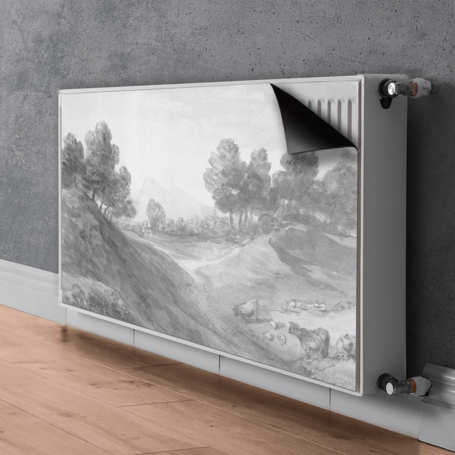 Vintage Style Gray, Magnet Cover for Radiator, Magnet Radiator Mat ...