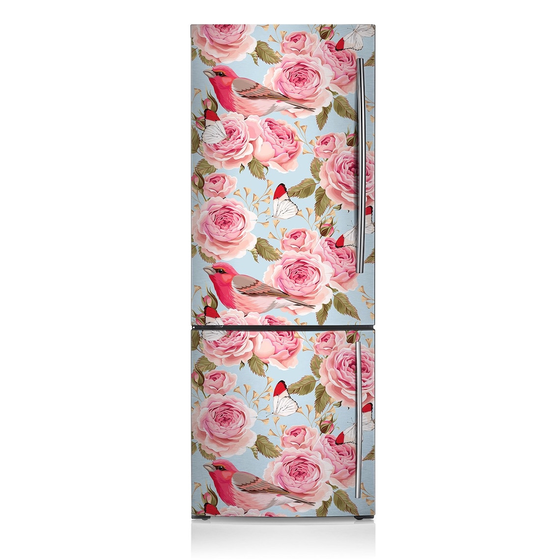 English Roses, Red Fridge Magnet, Freezer Art, Refrigerator Skin, Easy ...
