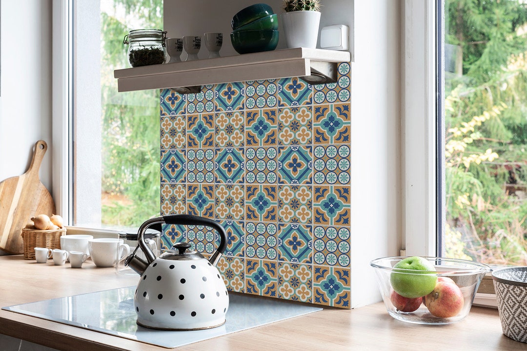 Decorative Pattern, Vinyl Tiles, Self Adhesive Splashback, Kitchen ...