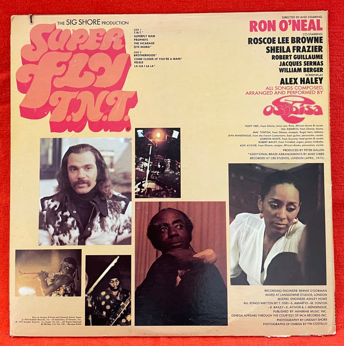 Super Fly T.N.T. Original Motion Picture Soundtrack Vinyl Record - Etsy