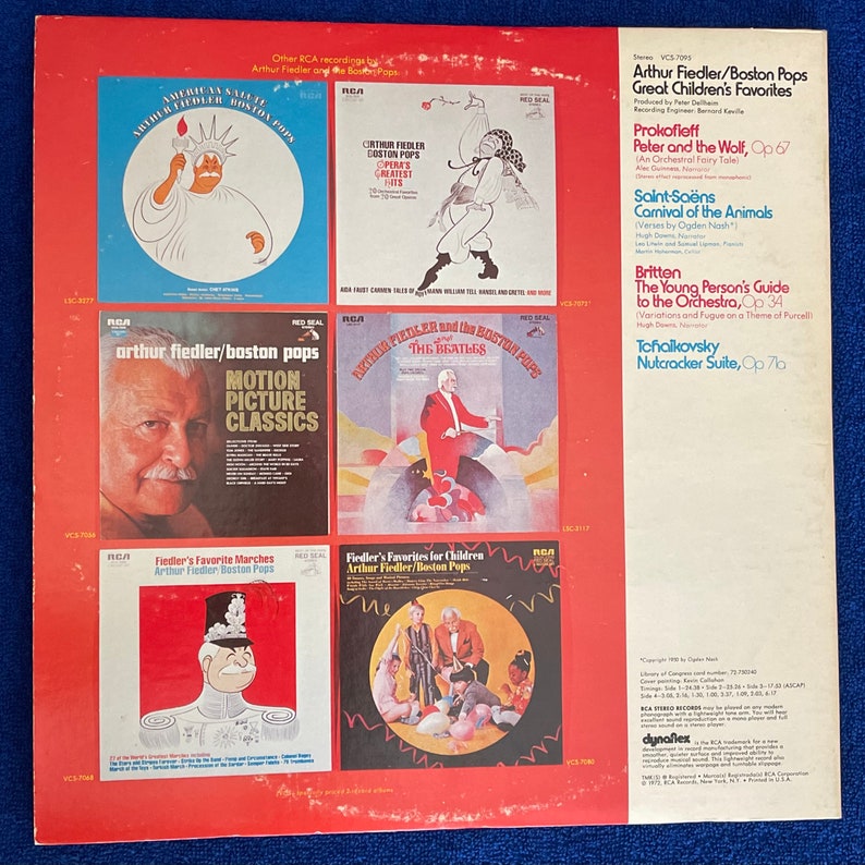 Arthur Fielder/boston Pops Great Children's Favorites Vinyl 2 Record ...